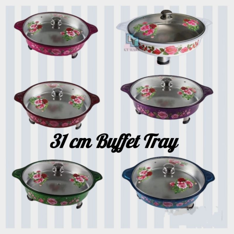 KT WARE 34x28 BUFFET EMBOSSED COLOUR BUFFET TRAY SET BUFFET FOOD TRAY ...
