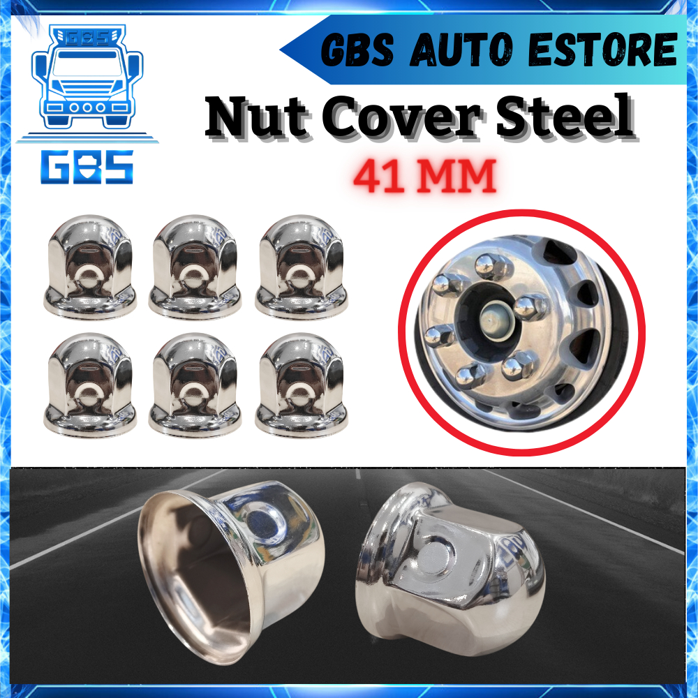 GBS Truck/Lori Steel Chrome Nut Cover 41mm Tayar Skru Tutup Besi Lori 3 ...