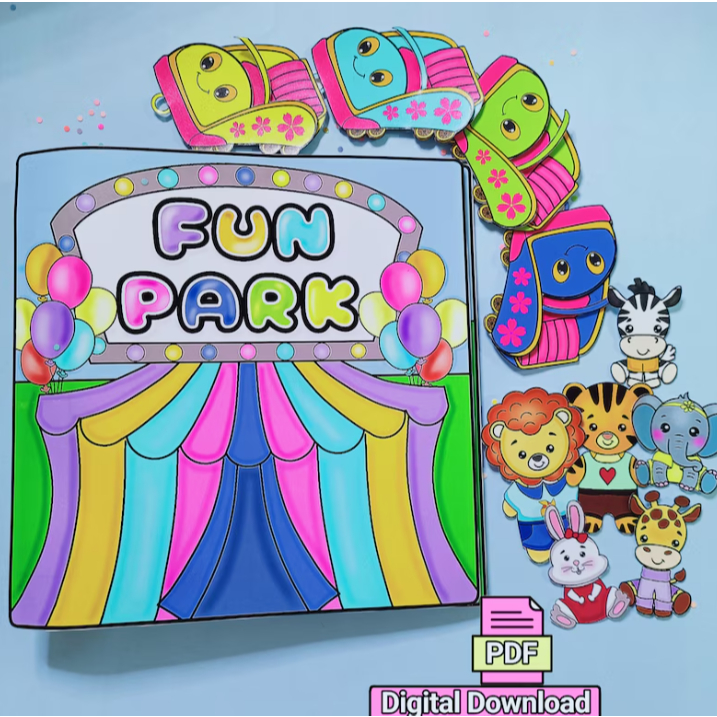PDF] Paper Doll Fun Fair Printable Preschool Kids Activity Montessori ...