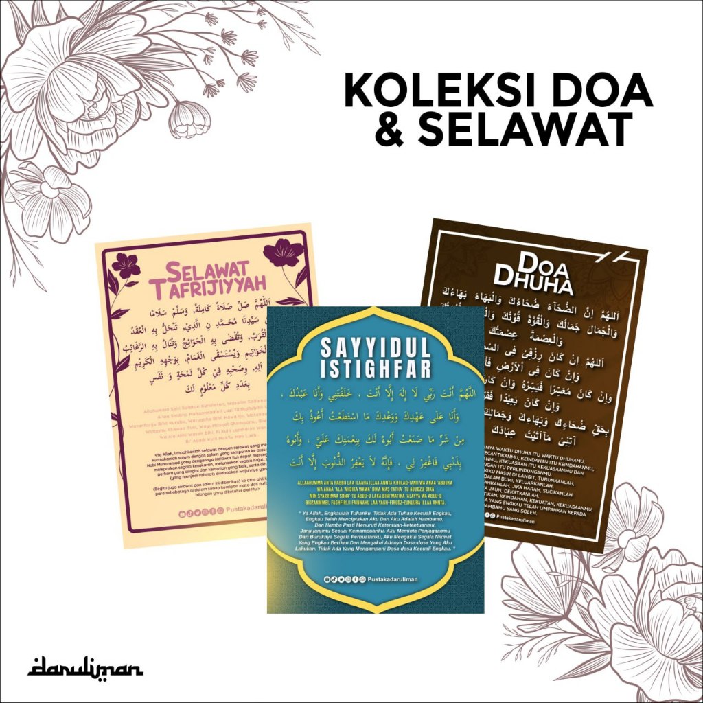 Set Doa-Doa Harian (Koleksi doa Pelajar dan Doa) | Shopee Malaysia