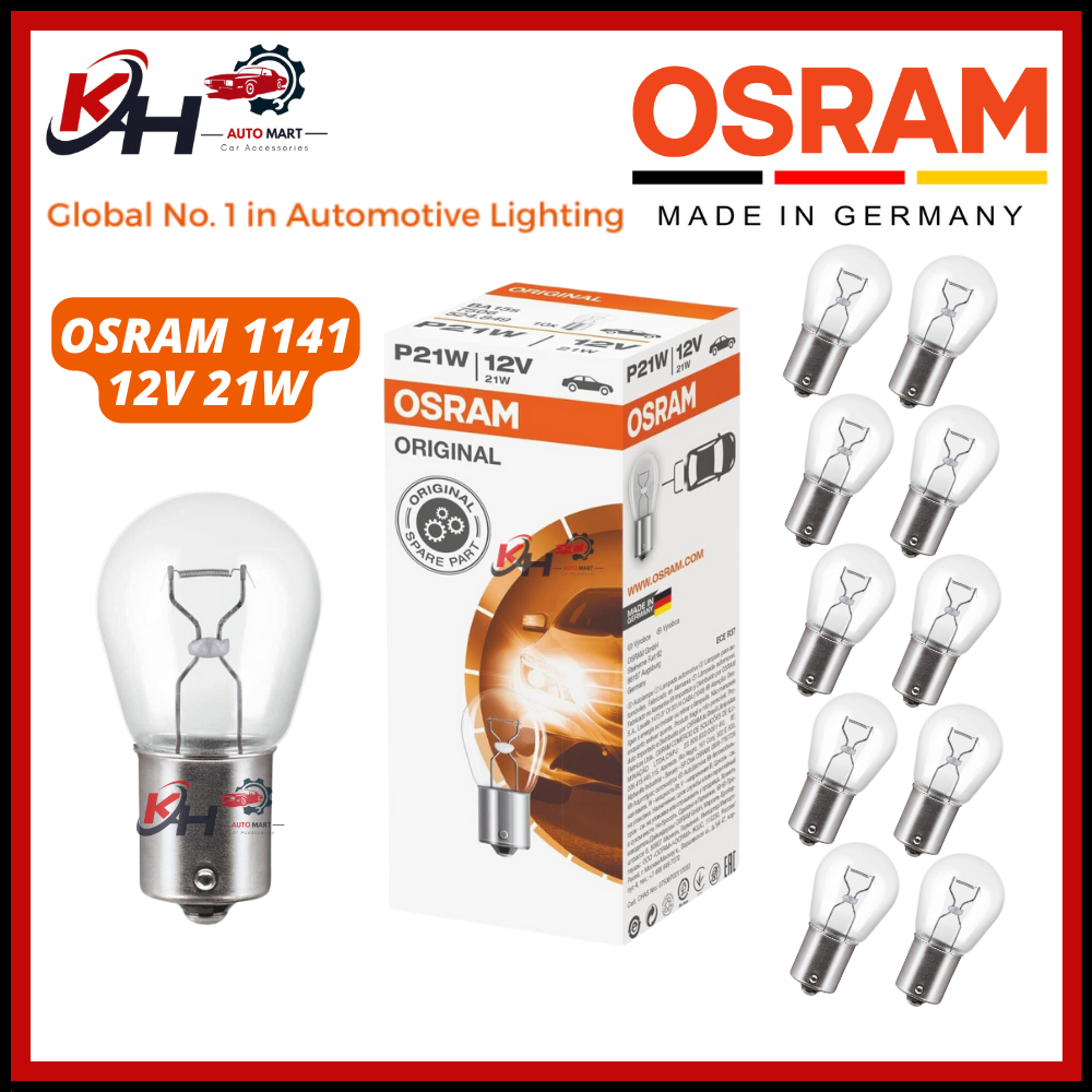 100% Original💎 Osram 💎 12V 1141 P21W BA15S 1156 HALOGEN BULB Car Signal ...
