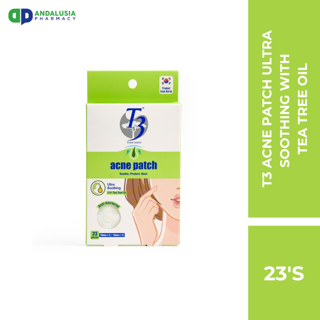 T3 ACNE PATCH ULTRA SOOTHING WITH TEA TREE OIL 23'S | Shopee Malaysia