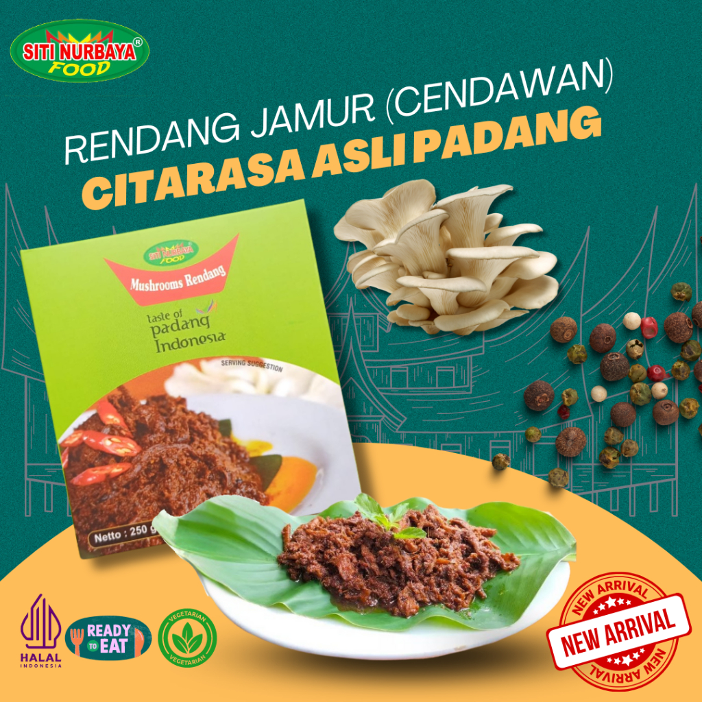 👍BARU! RENDANG CENDAWAN SITI NURBAYA FOODS 250Grams (MUSHROOM RENDANG) | Shopee Malaysia