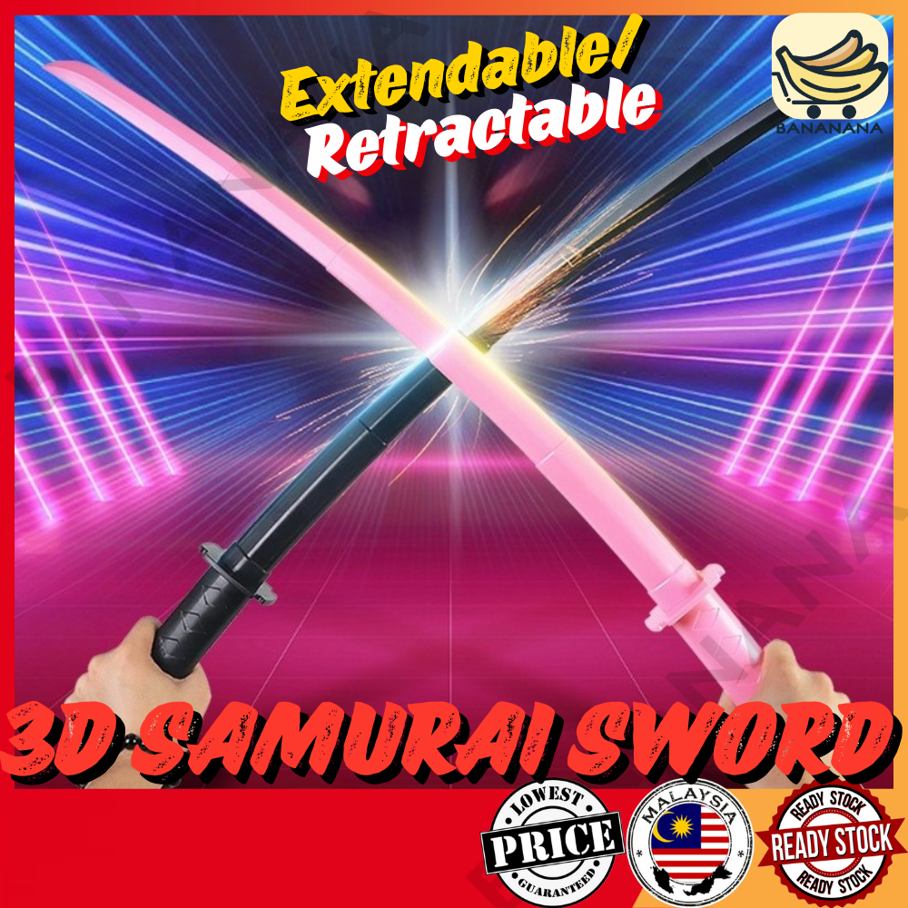 3D Telescopic Samurai Knife Toys Decompression Gravity Katana ...