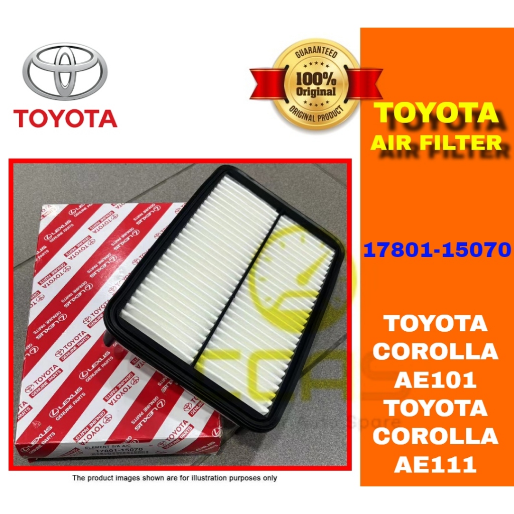100% ORIGINAL AIR FILTER TOYOTA COROLLA AE101 AE111 1.6 (17801-15070 ...
