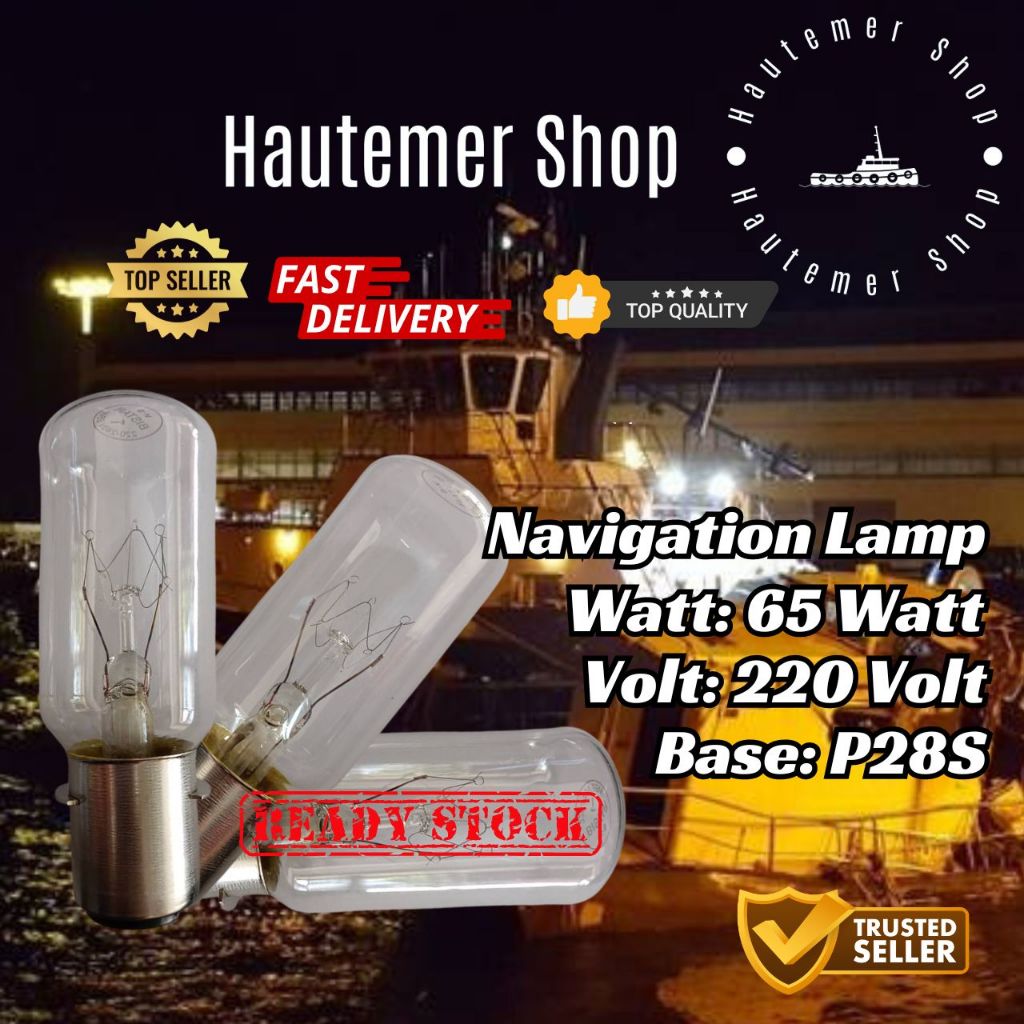 Marine Navigation Lamp Bulb P28S Base, 220 Volt and 65 Watt | Shopee ...