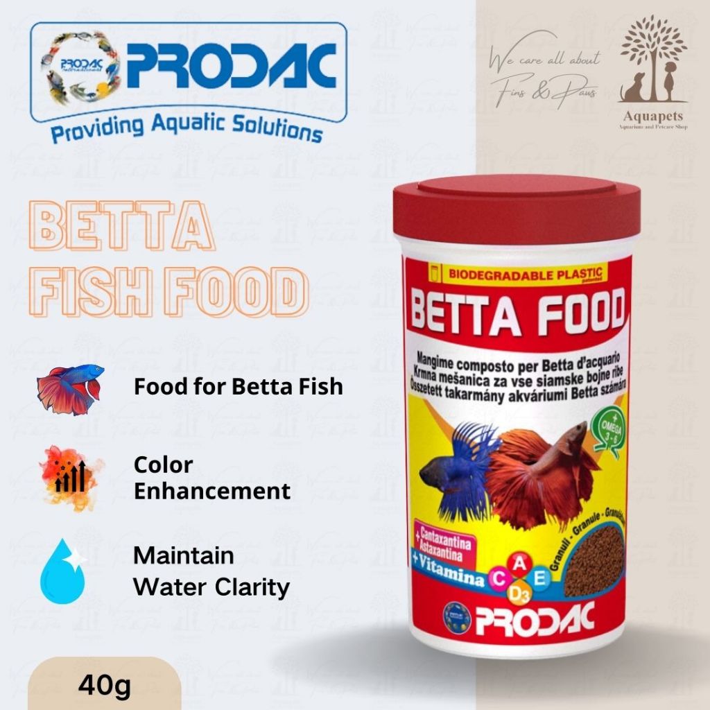 PRODAC Betta Food 100mL / 40g / Makanan Ikan laga / Betta Fish Food ...