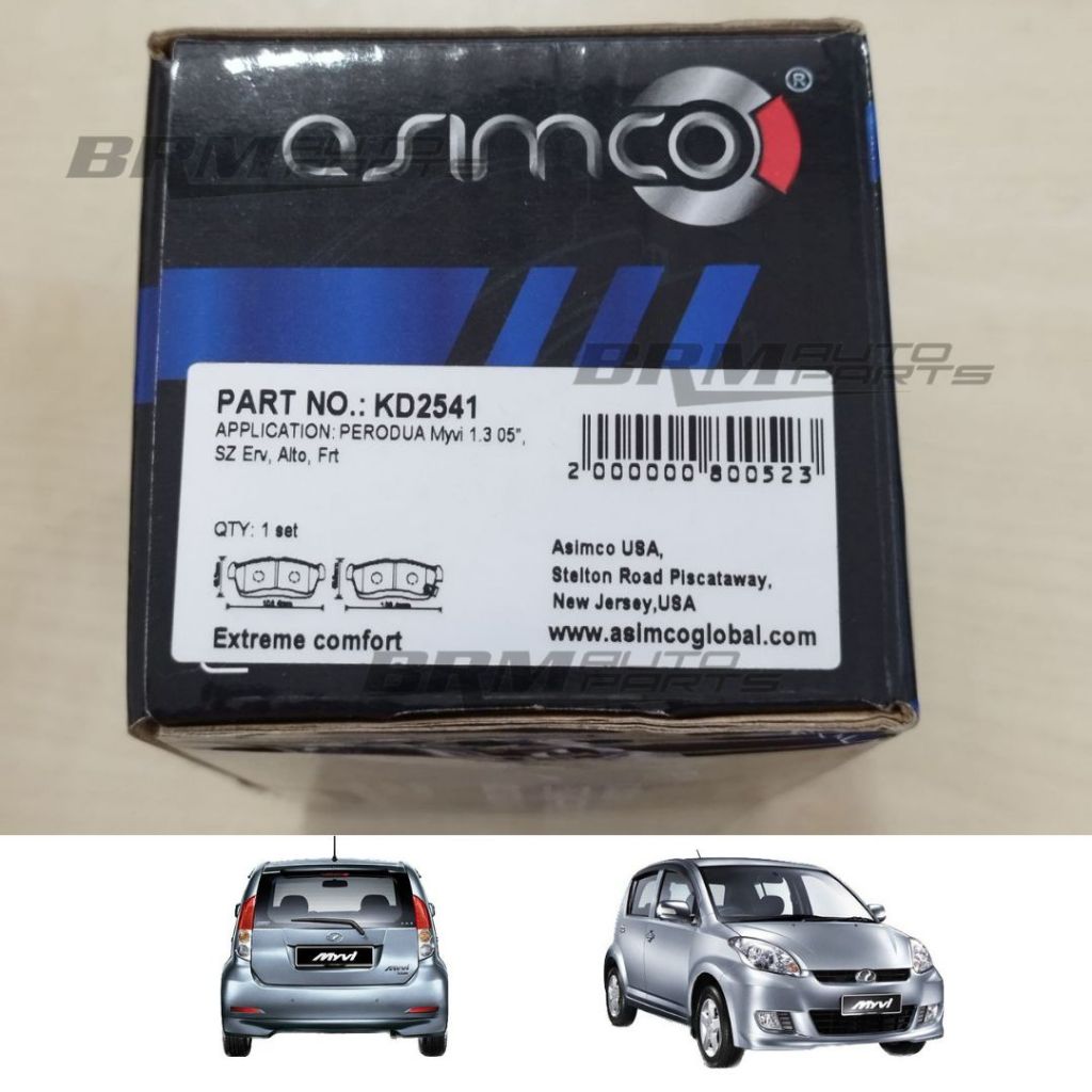 PERODUA (ASIMCO) Brake Pad Old Myvi 2005 2010 Front Brake Pads Myvi 1.0 ...