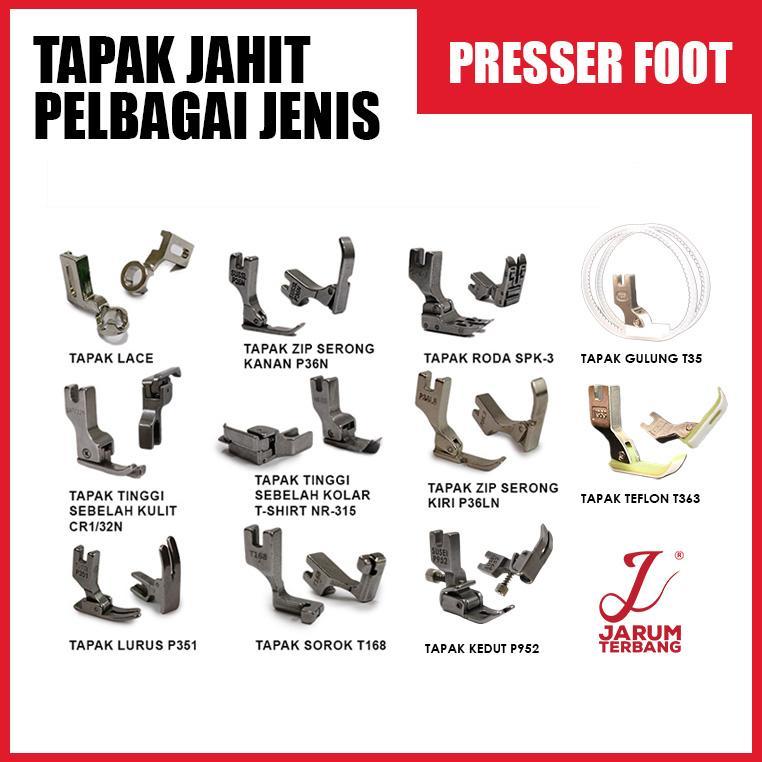 ZIP SOROK, ZIP SEBELAH / TAPAK ZIPPER & Pelbagai Jenis, mesin jahit ...
