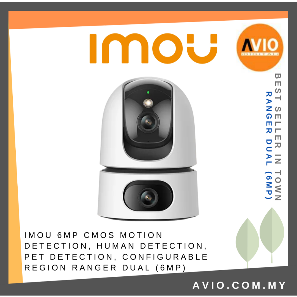 Imou Wifi Dual Lens 3MP Fixed Lens 3MP Pan Tilt PT Night Vision CCTV ...