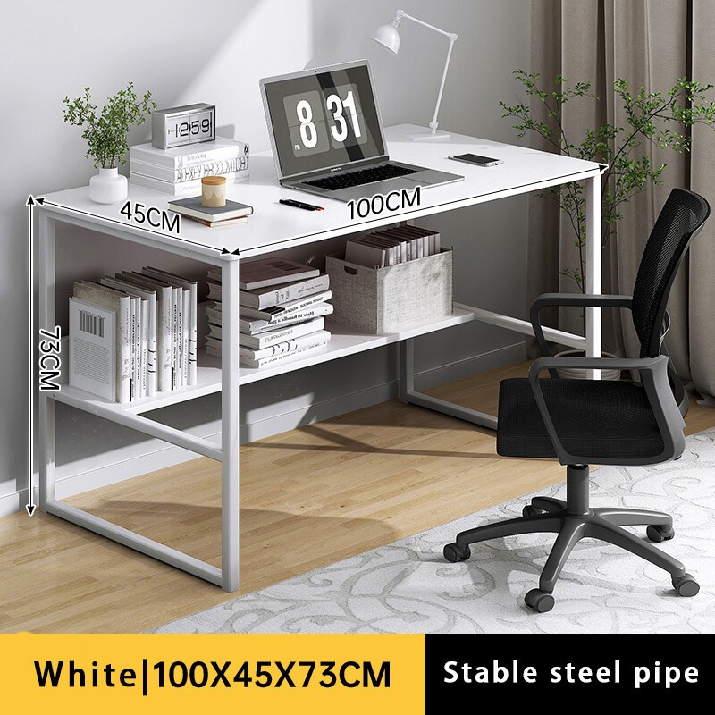 LOFT-Student Study Table Home Office Work Desk Double Layer Simple ...