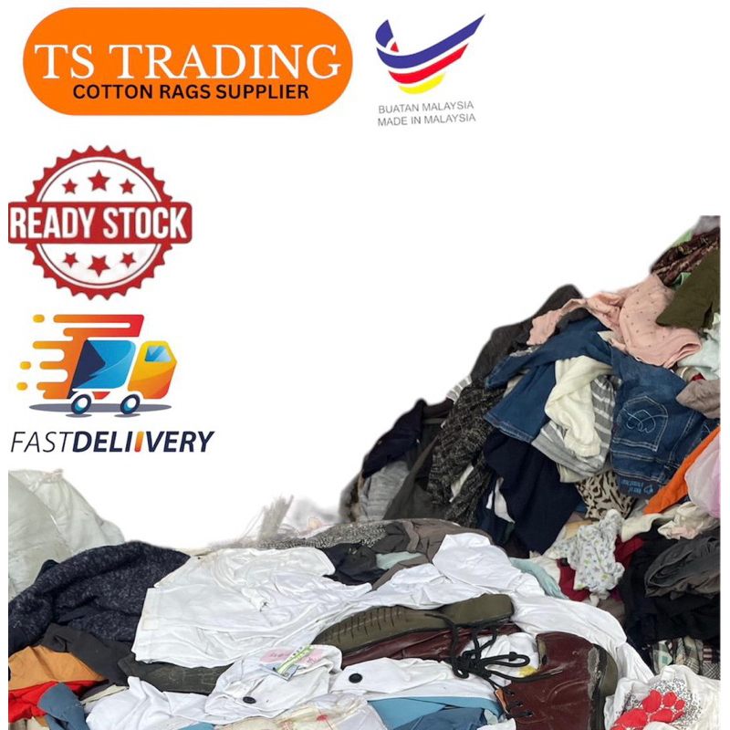 (1KG-5KG) Loose / Cotton Rag / Kain Buruk / Kain Lap / Cleaning Cloth ...