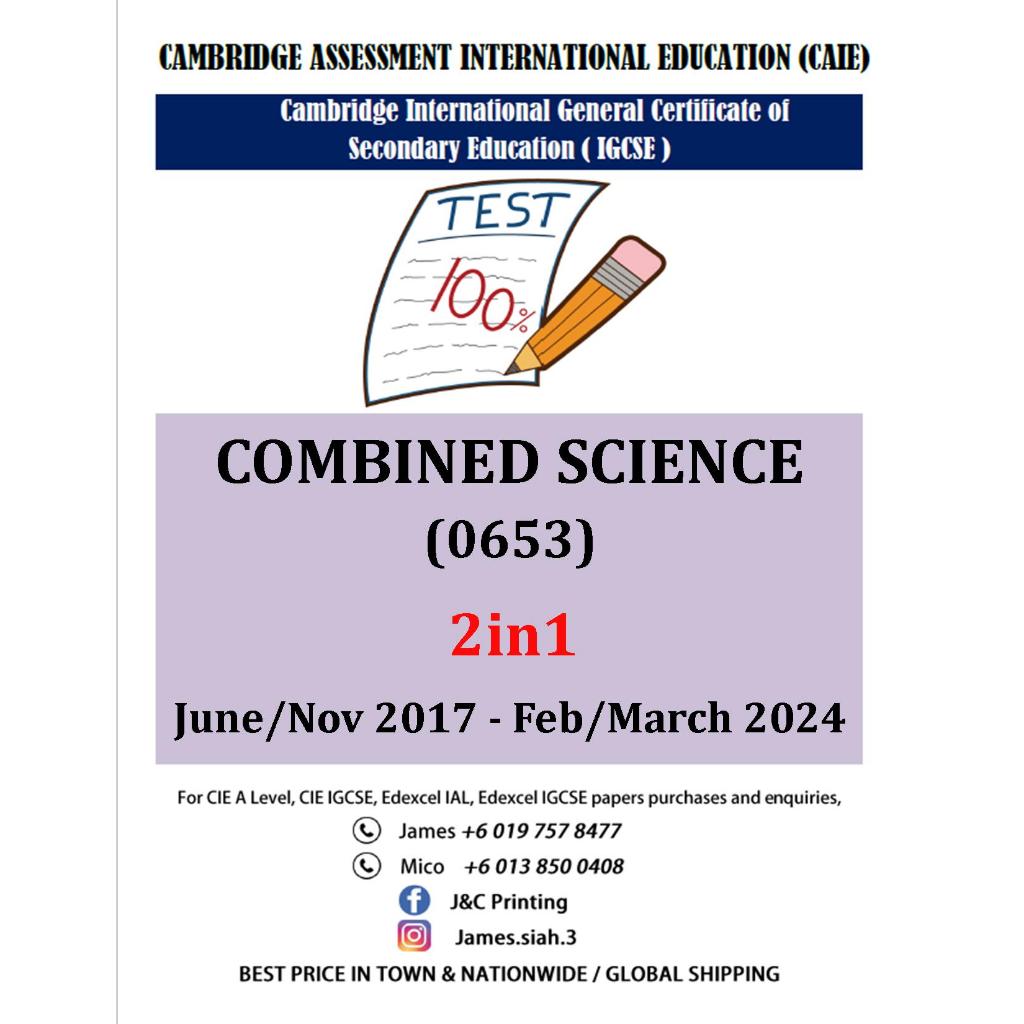 Cambridge Igcse Past Year Papers Combined Science 0653 (2IN1 VERSION ...