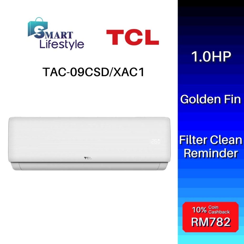 [FREE SHIPPING] TCL Non Inverter New Elite Air Cond (1HP) TAC-09CSD ...