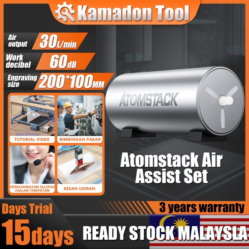 3 Years Warranty Atomstack Air Assist Set for Laser Engraver Engraving Cutting Machine ...