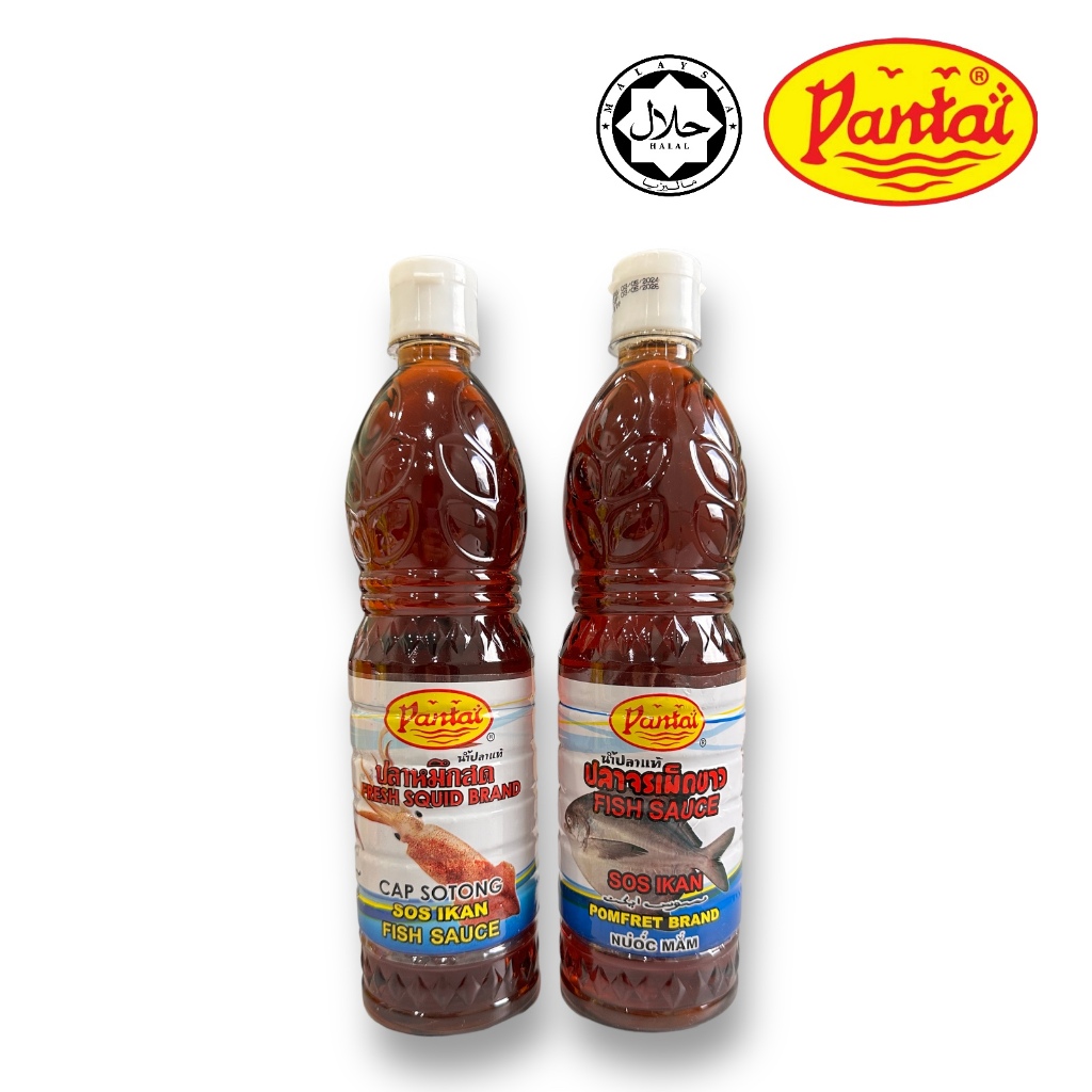Pantai Brand Sos Ikan Thai Sos Sotong Thai (PVC) HALAL Cap Sotong Fish ...