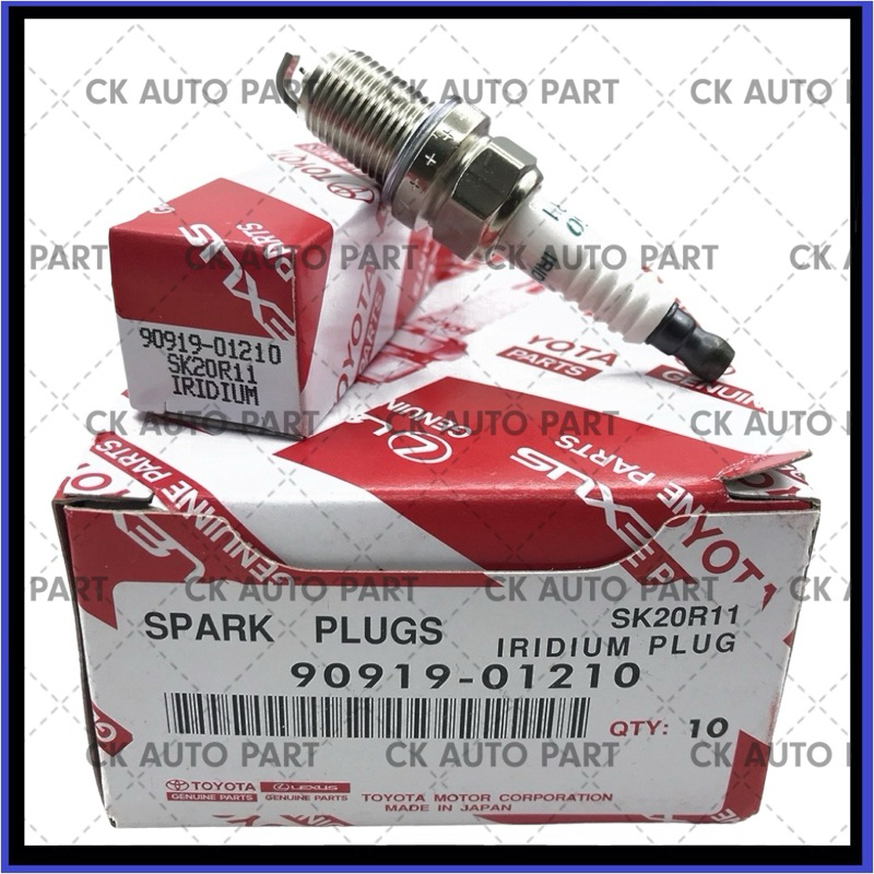 (100% ORIGINAL) TOYOTA IRIDIUM Spark Plug 90919-01210 Toyota Estima Camry Harrier Altis Alphard ...