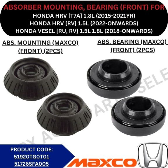 ABSORBER MOUNTING, BEARING, STOPPER (FRONT) FOR HONDA HRV [T7A] '15 ...