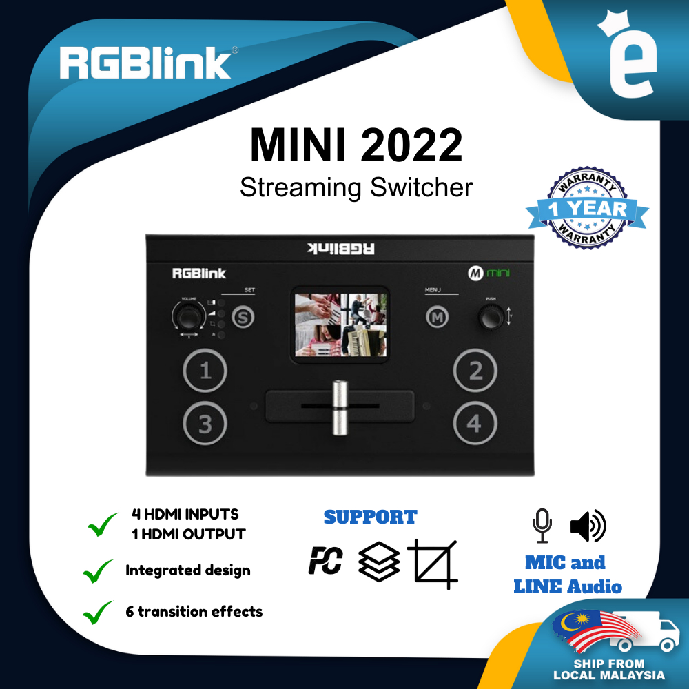 RGBLINK-MINI 2022 Streaming Switcher | Shopee Malaysia