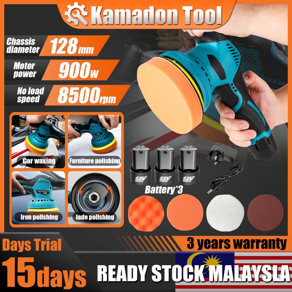 3 Years Warranty 220V 900W 12V Lithium Battery Car Polisher Handheld ...
