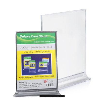 A4 size Acrylic Brochure Card T-Stand / Z050 Menu Catalog QR Code ...