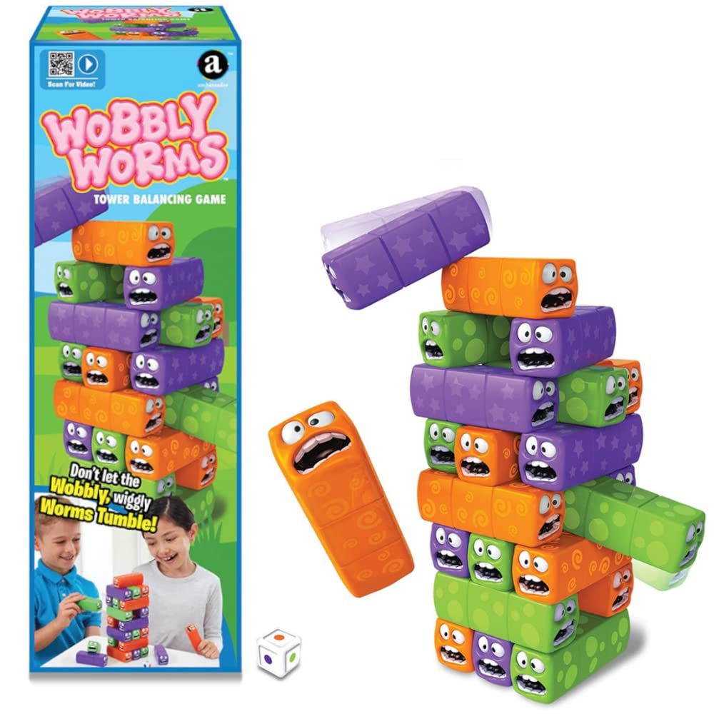 Wobbly Worms Challenging Tower Stack Game | Shopee Malaysia