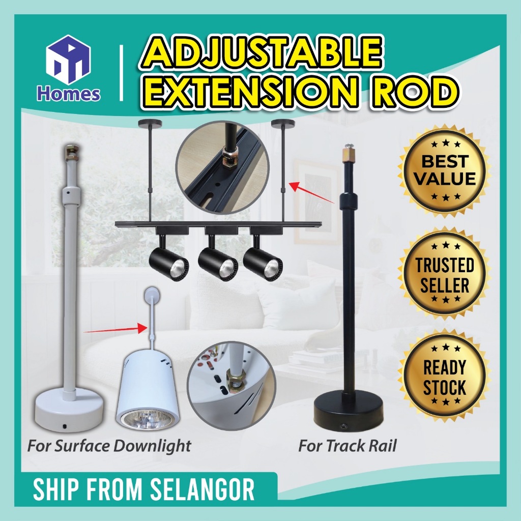Adjustable Rod / Extendable Rod / Track Rail Hanging Rod / Downlight ...