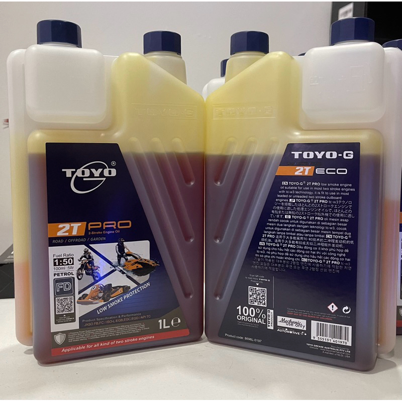 TOYO-G 2T OIL PRO 2-STROKE ENGINE OIL PRO PREMIUM GRADE LOW SMOKE / FOR ...
