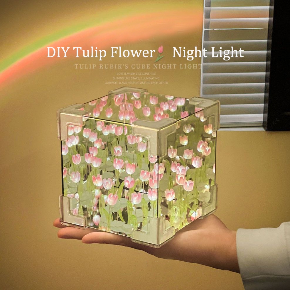 21 Handmade DIY Tulip Sea Rubik's Cube Stereoscopic Mirror Tulips ...