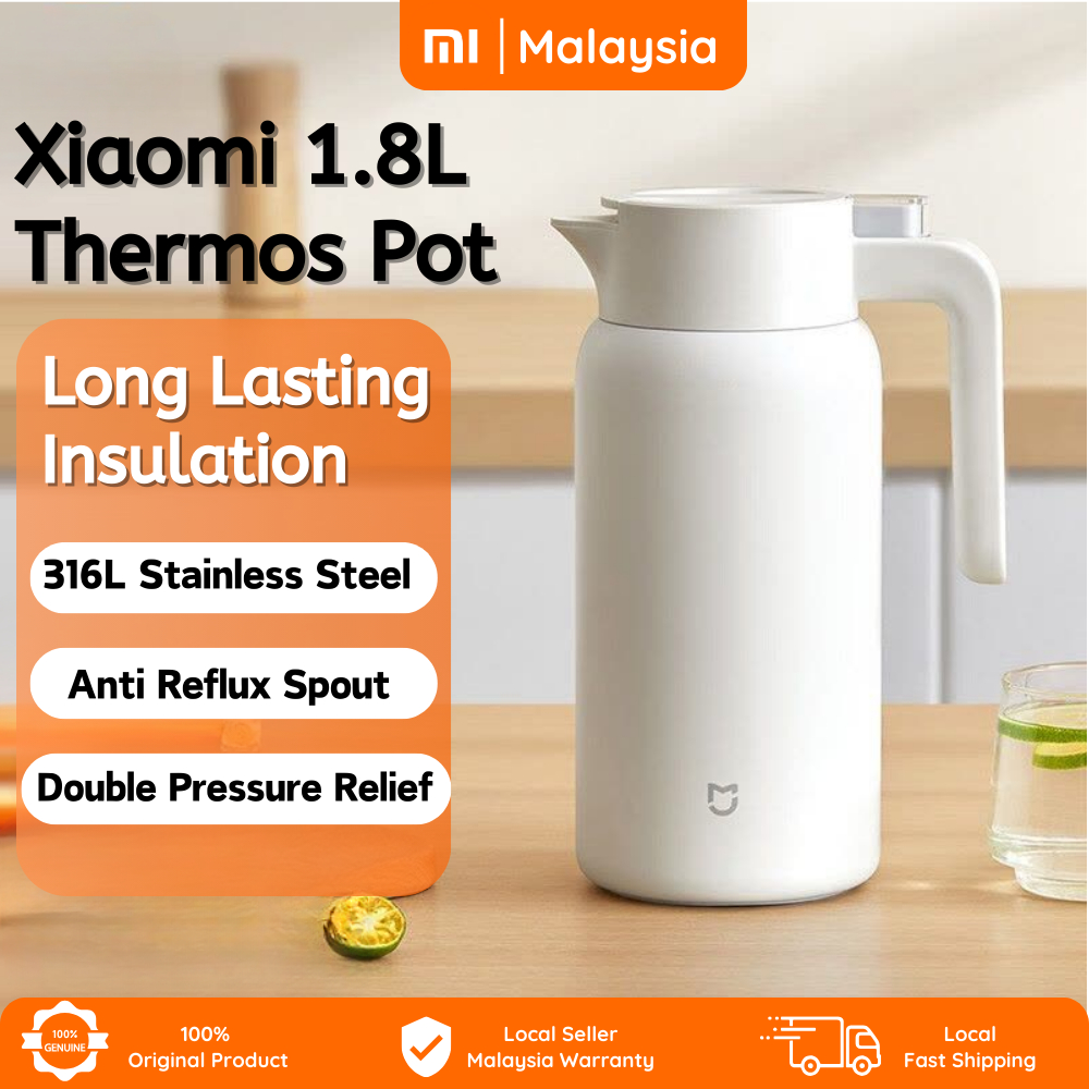 Xiaomi Mijia Thermos Pot 1.8L Large Capacity Thermos Cup Long Lasting ...