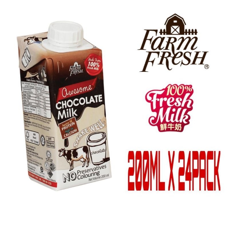 FARM FRESH UHT CHOCOLATE MILK (200ML x 24Pack) | Shopee Malaysia