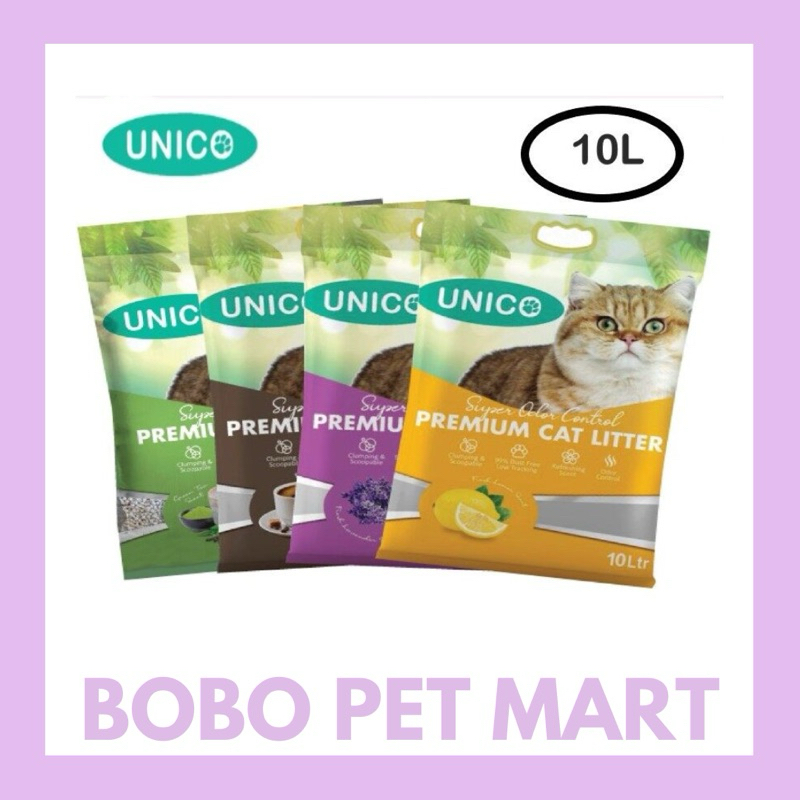 Unico Super Premium Clumping Cat Litter 10L / Random Flavor Pasir ...
