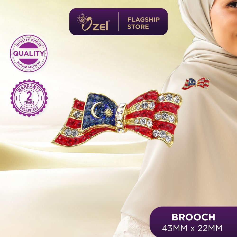 Ozel Brooch Bendera Malaysia B163 | Kerongsang & Pin Tudung, Baju ...