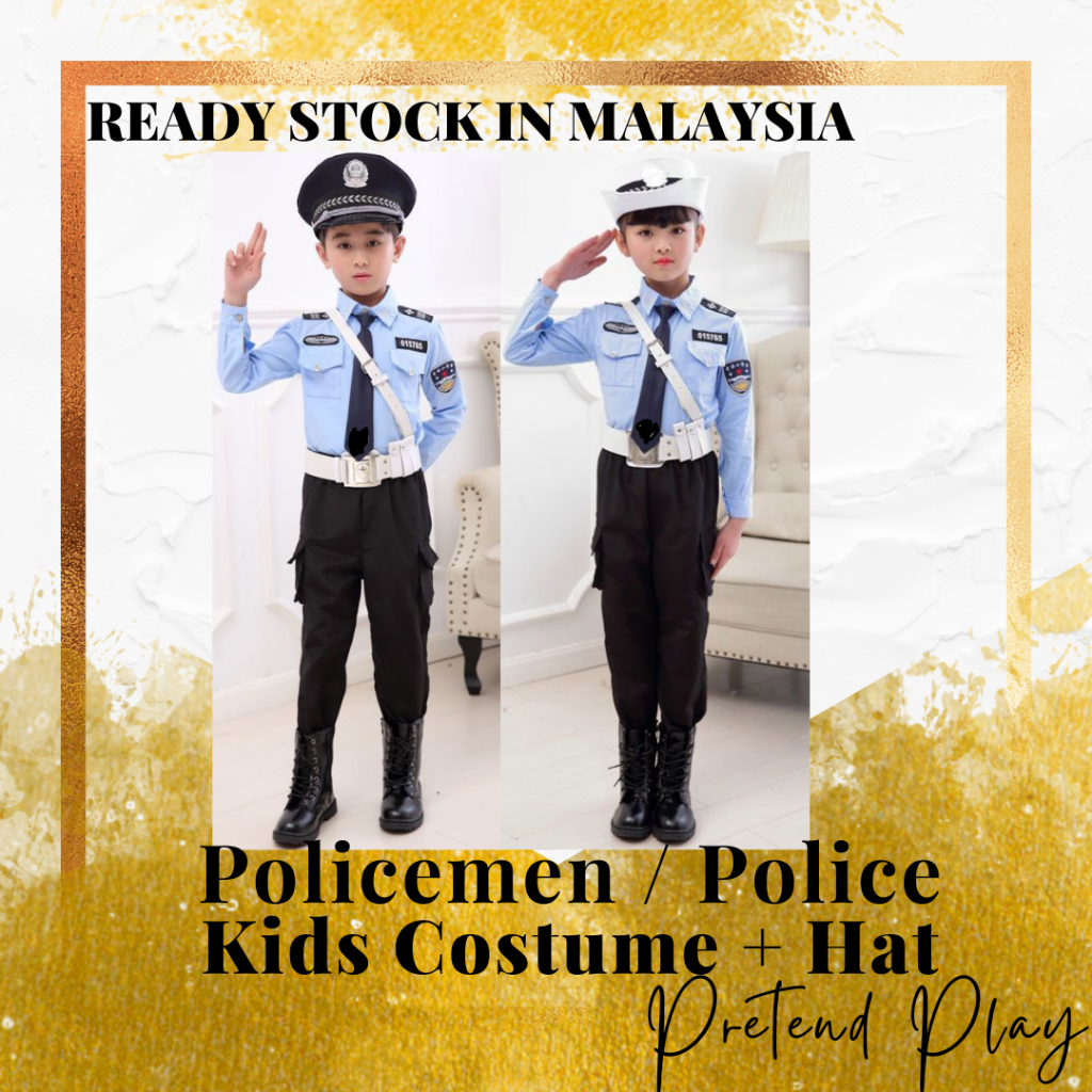 Kids Costume - Cosplay Occupation Uniform Career Day For Police ...