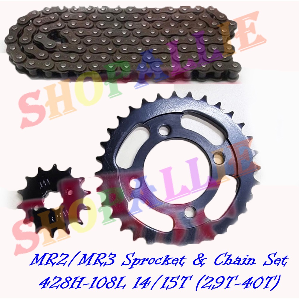 MR2/MR3/E-Bonus/Sport-Bonus/Sport Rider Sprocket & Chain Set 428H-106L ...