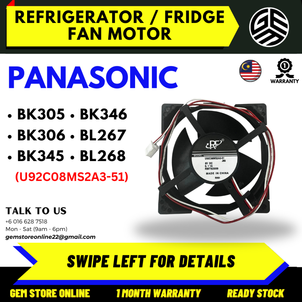 BK305 / BK306 / BK345 / BK346 / BL267 / BL268 NR-BB238XSMY / NR-BN211GAMY PANASONIC Refrigerator ...