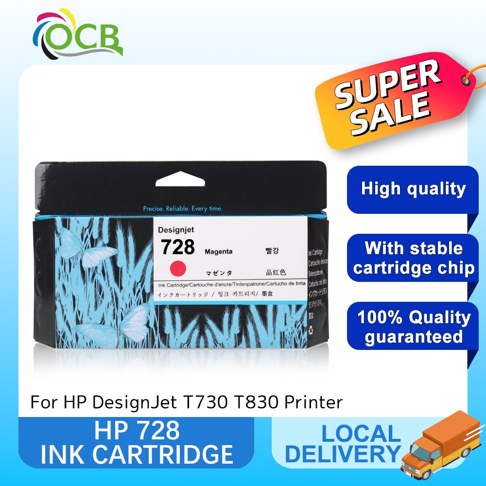 HP 728 Ink Cartridge 300ML&130ML With Full Ink HP728 For HP DesignJet T730 T830 F9J68A F9J67A ...