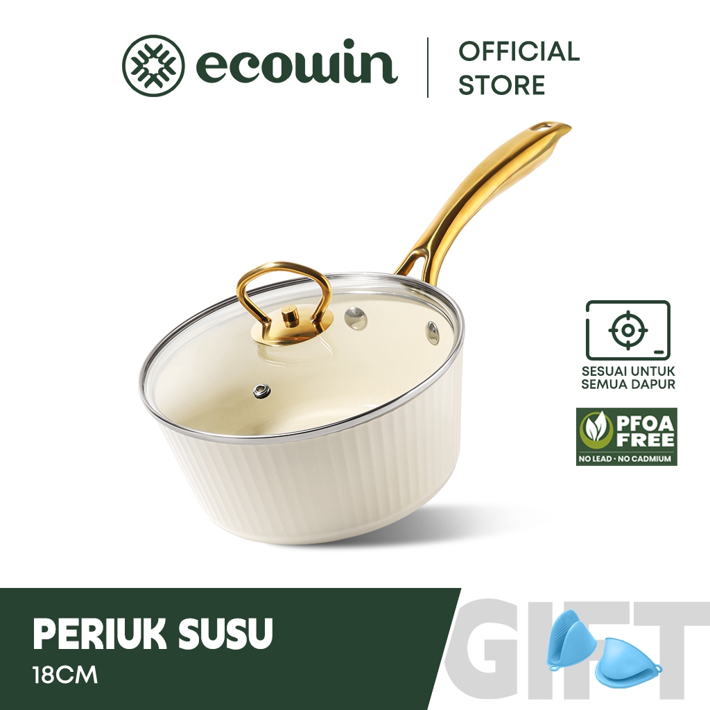 Ecowin Cookware Shell Series Non-Stick Milk Pan Pfoa&Ptfe-Free Single ...
