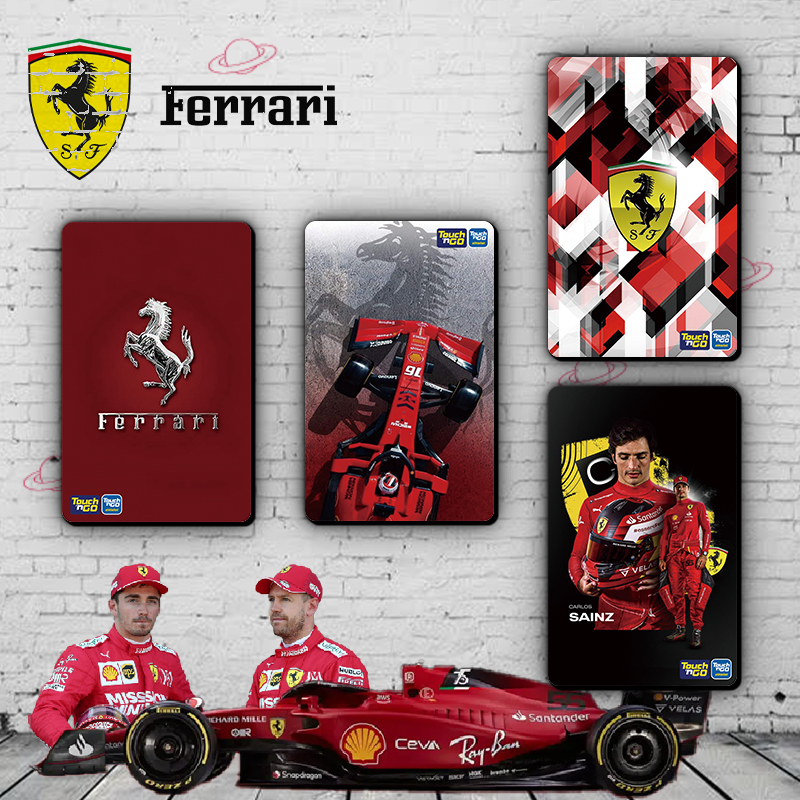 Ferrari F1 TNG Sticker - Tng Touch N Go/Bank Card Sticker Cover ...