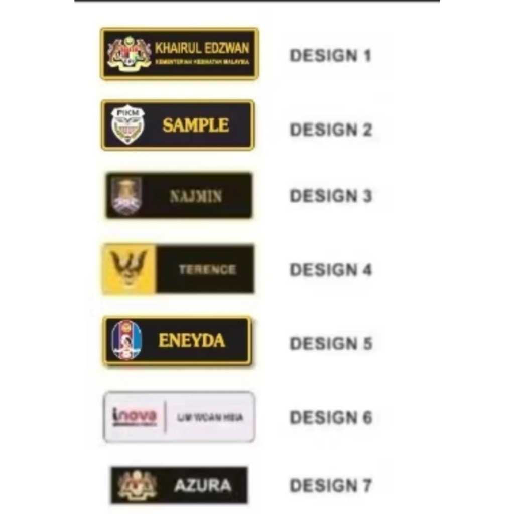 NAMETAG GOLD NAME TAG URGENT NAME TAG B A K A1 | Shopee Malaysia