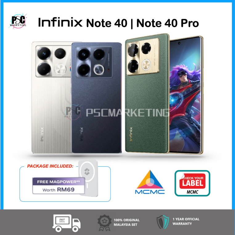 Infinix Note 40 5G (512GB+12 RAM) | Note 40 Pro 5G | Note 40 (8+8GB ...