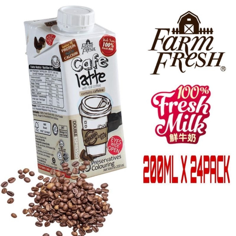 FARM FRESH UHT CAFE LATTE (200ML x 24Pack) | Shopee Malaysia