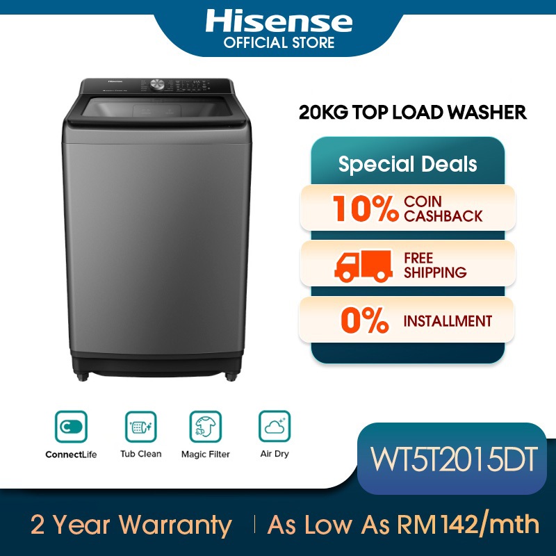 [FREE Installation] Hisense 20kg Top Load Washing Machine / Connect ...