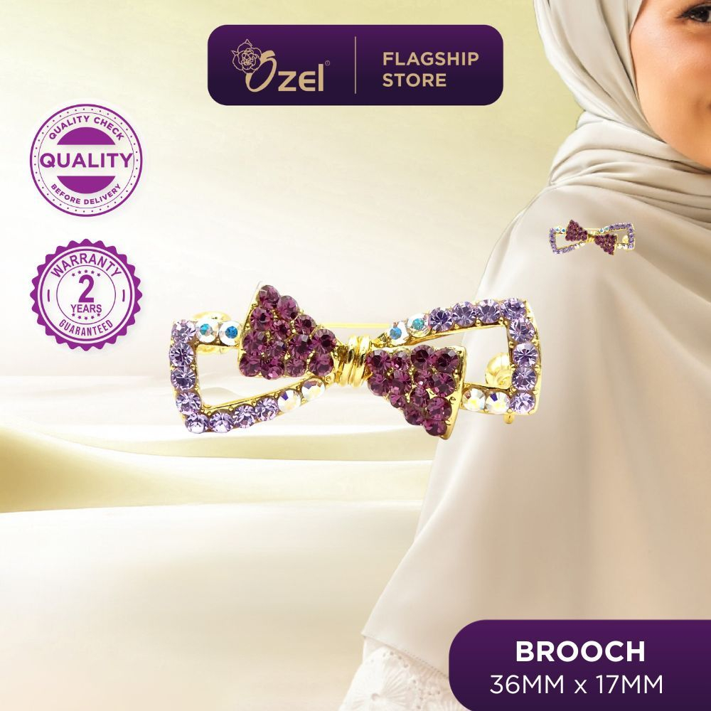 Ozel Brooch Ribbon B106 | Kerongsang & Pin Tudung, Hijab, Baju Kurung ...