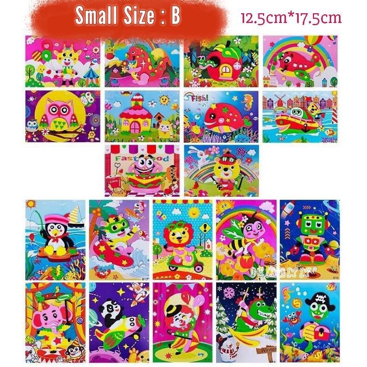 【S58/B】STNR58 DIY EVA Sticker Small Size Kids Toy DIY Art Craft Gift ...