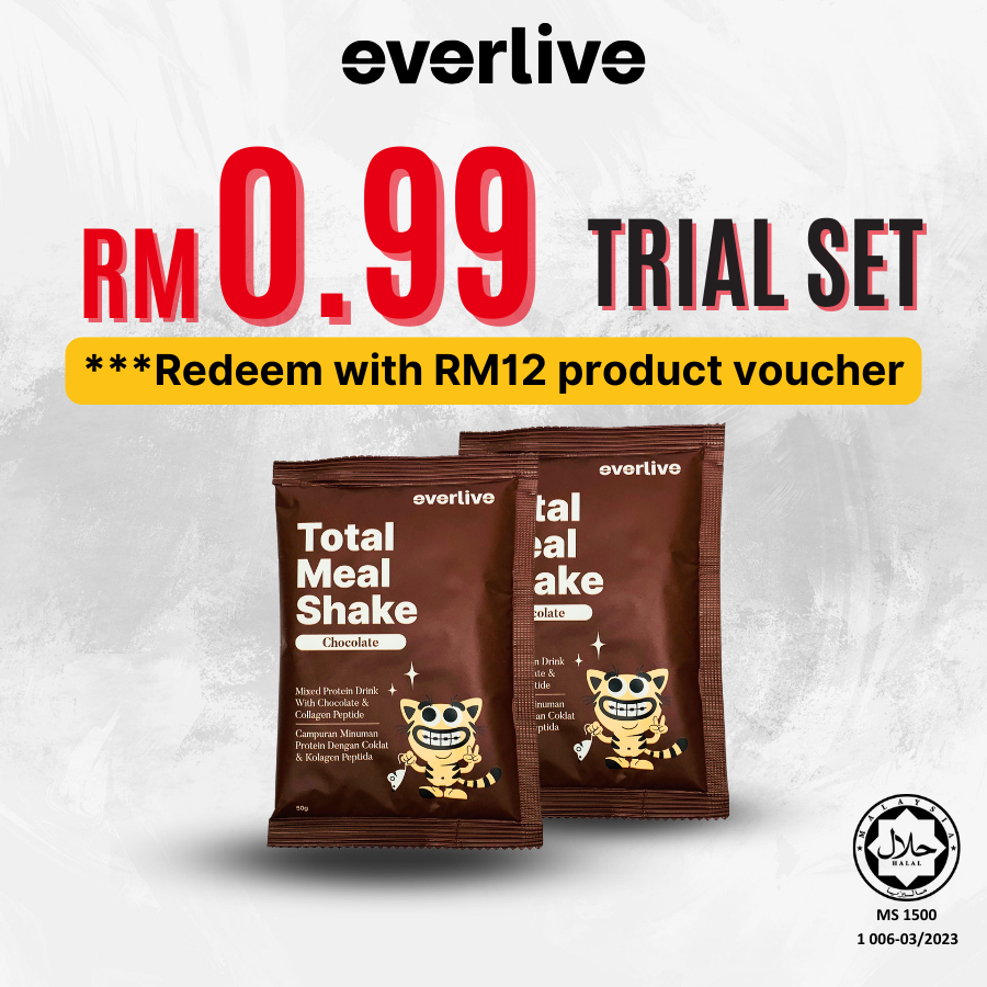 [MOVE OUT CLEARANCE] Everlive Chocolate Total Meal Shake (1BOX=50g x 14's) Meal Replacement ...