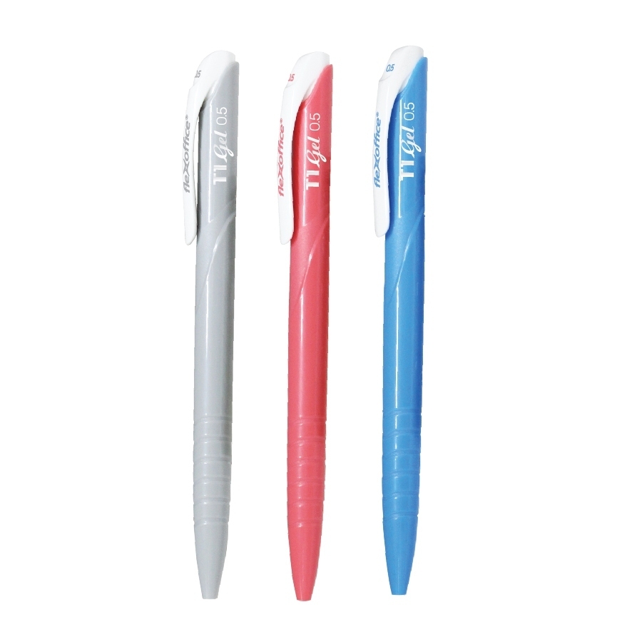 FlexOffice T1 Gel Pen 0.5 /0.7 Fine Point - Black/Blue/Red (1 Pcs) FO ...
