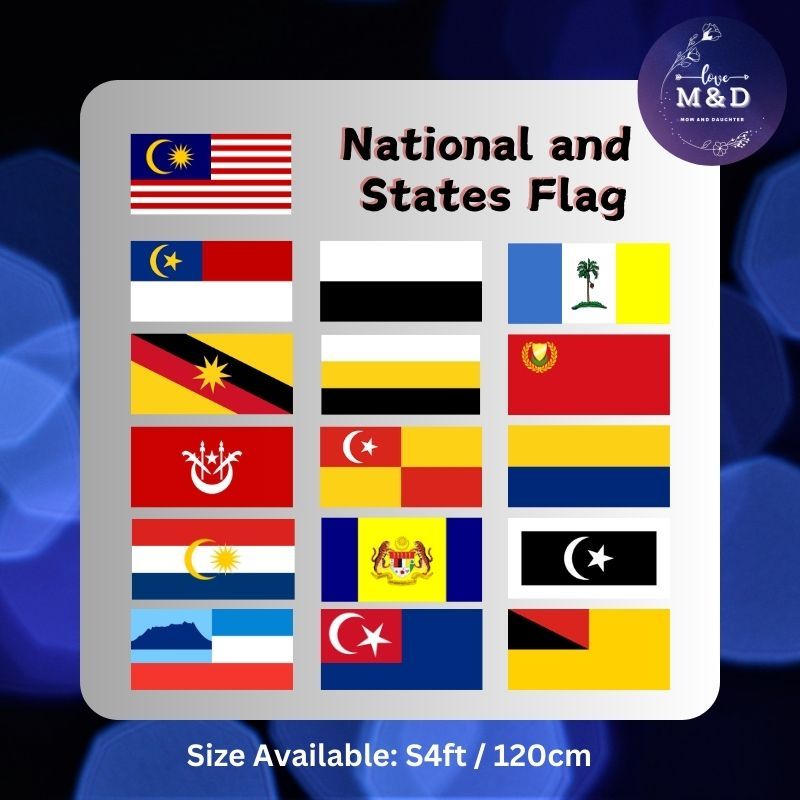 [Preorder] Nylon Malaysia & States Flag size 2'x4' / Flag / State Flag ...