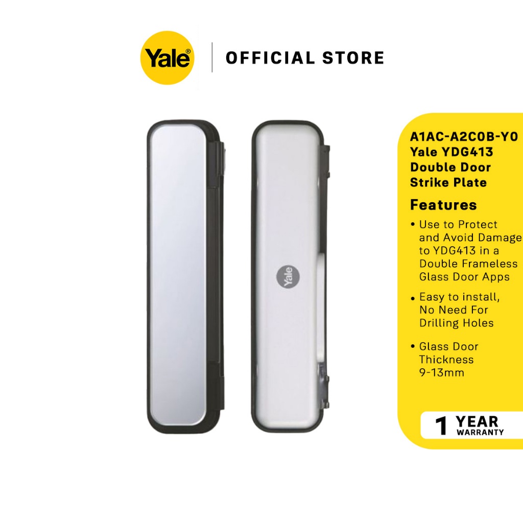 Yale YDG413/ YDG413A Double Door Strike Plate A1AC-A2C0B-Y0 (Smart Door ...