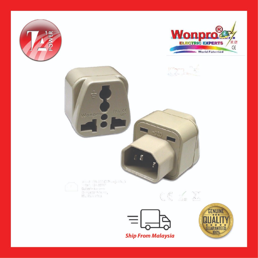 [LIMITED STOCK] Wonpro WA-320 C14 Universal Adapter | Shopee Malaysia